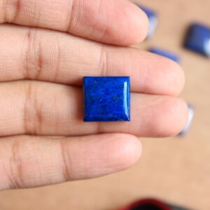 Natural Lapis Lazuli Loose Gemstone Square Shape Calibrated Sizes ...