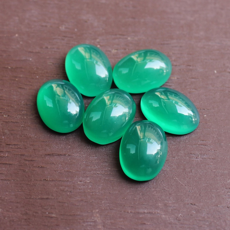 Green Onyx Cabochons, Calibrated Green Onyx, Flat Back Gemstones ...