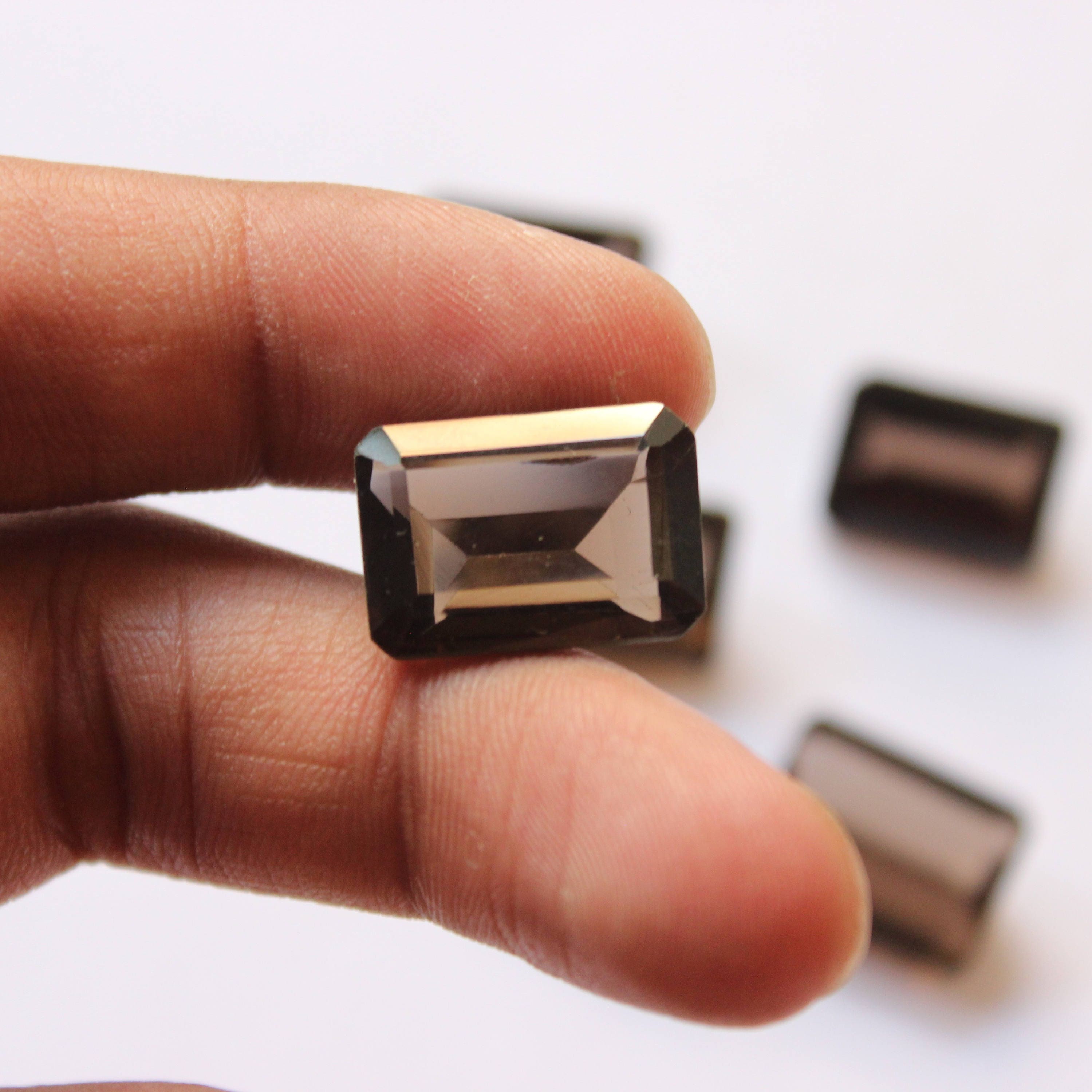 Natural Rectangular Smoky Quartz Gemstone Calibrated Size: | Etsy