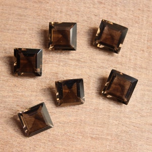Natural Smoky Quartz Square Shape Gemstone Calibrated Sizes Available ...
