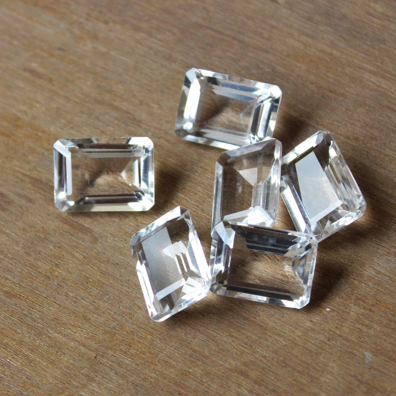Natural Rectangle Clear Quartz Gemstone Cabochon Calibrated - Etsy