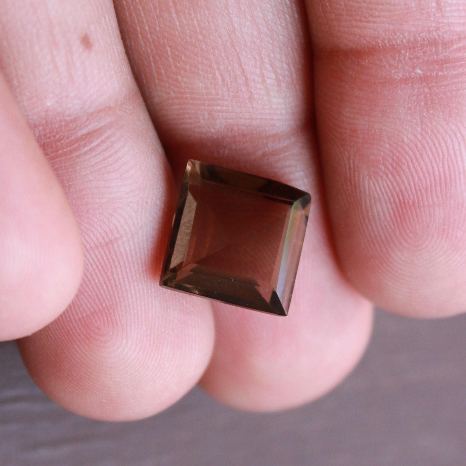 Natural Smoky Quartz Loose Table Cut Gemstone Square Shape | Etsy