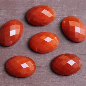 Natural Checker Board Cut Carnelian Oval Shape Gemstone Cabochon All ...