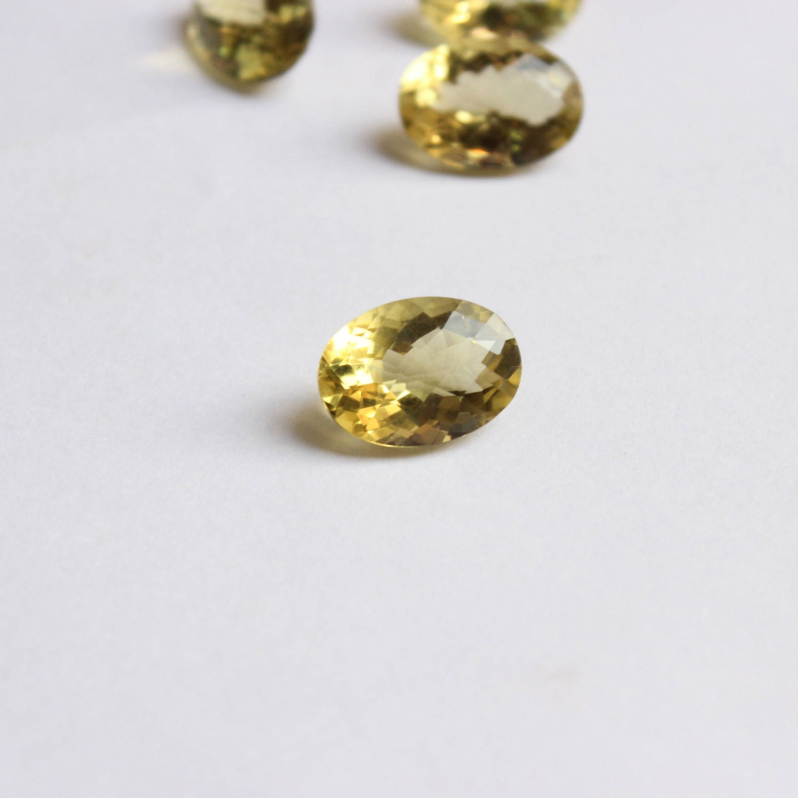 Natural Lemon Quartz Oval Shape Faceted Gemstone Calibrated - Etsy