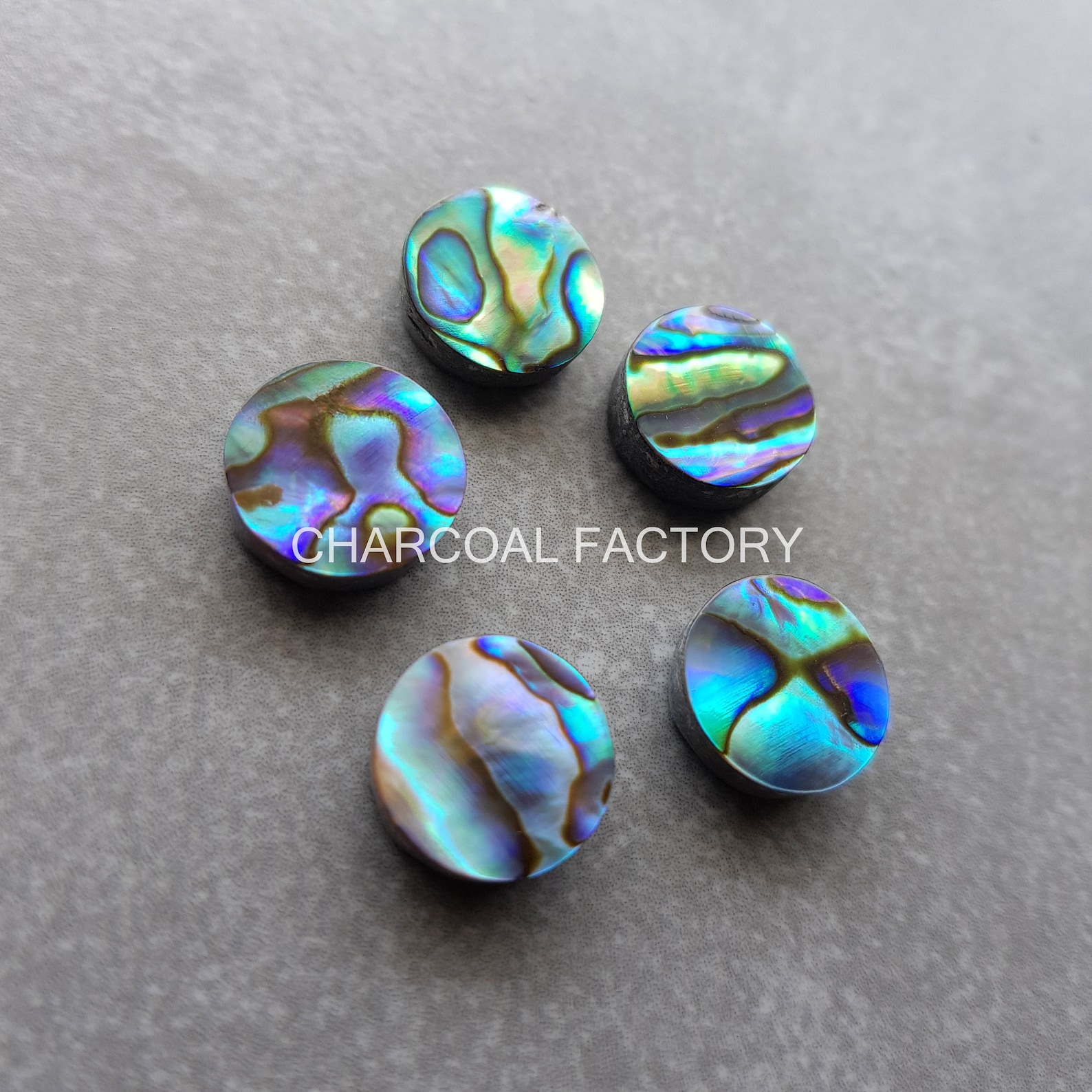 Abalone Shell, Natural Abalone Shell, Round Cabochon, Gemstones, Flat ...