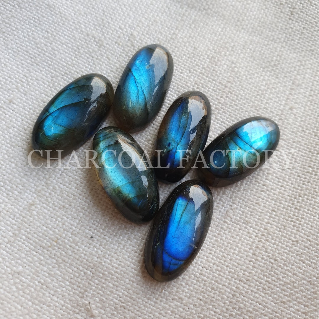 Labradorite Cabochons, Natural Labradorite Long Oval Gemstone ...