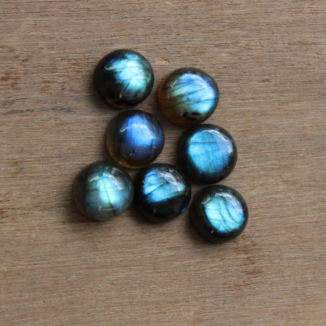 Natural Round Labradorite, Flatback Cabochon, Loose Calibrated Gemstone ...