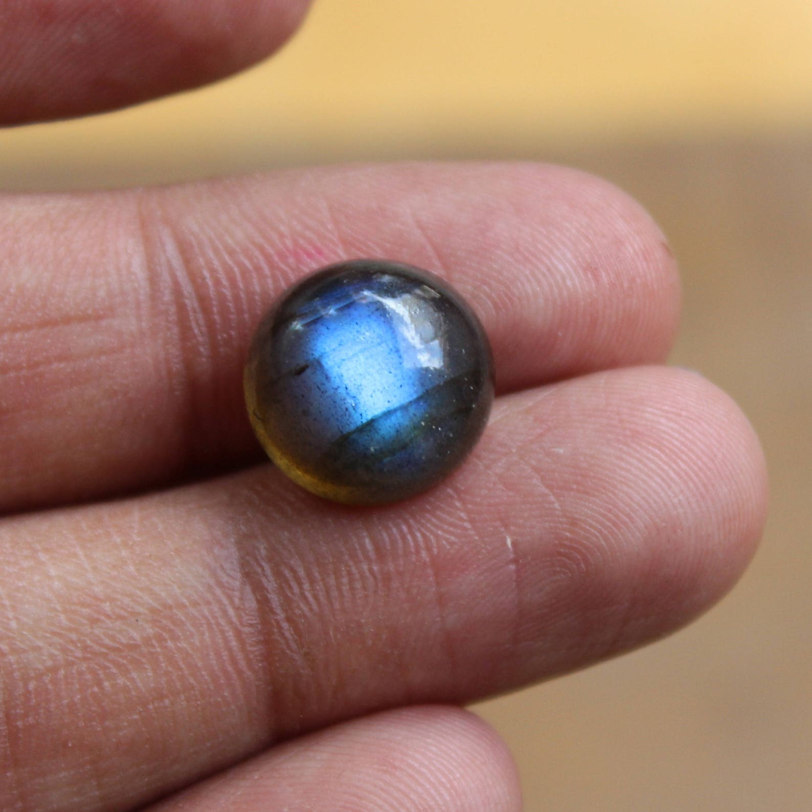 Natural Round Labradorite, Flatback Cabochon, Loose Calibrated Gemstone ...