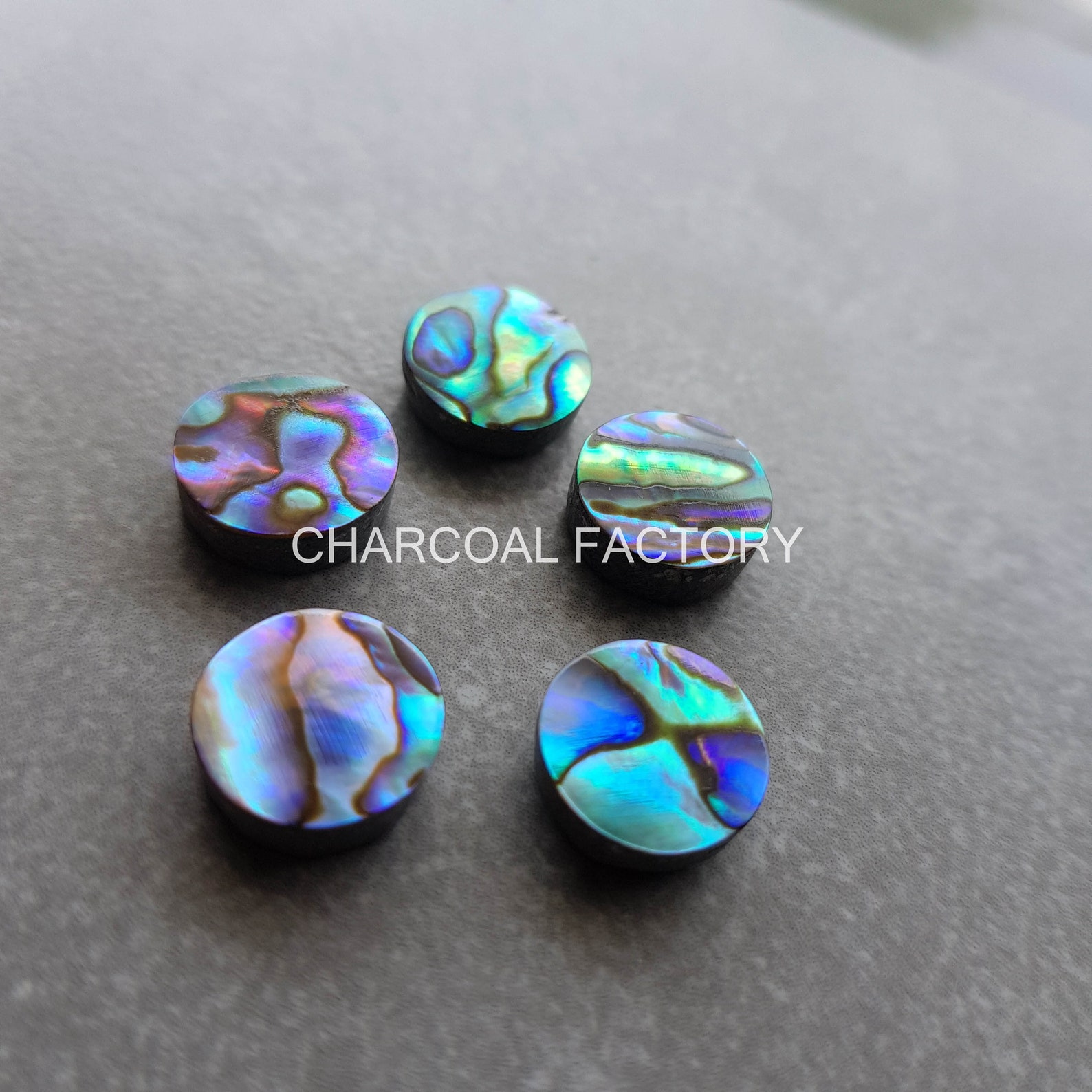 Abalone Shell, Natural Abalone Shell, Round Cabochon, Gemstones, Flat ...