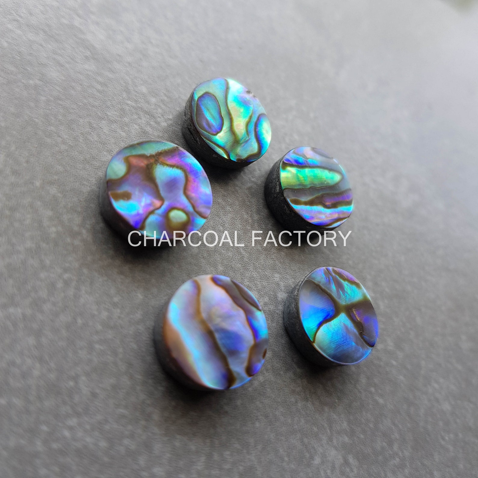 Abalone Shell, Natural Abalone Shell, Round Cabochon, Gemstones, Flat ...