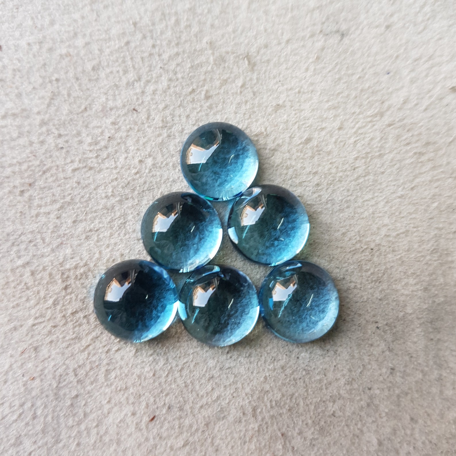 Natural BLUE TOPAZ CABOCHON , Swiss Blue Topaz , Cabochons, Flat Back ...