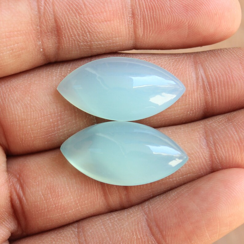 Natural Marquise Shaped Blue Chalcedony All Colors & All - Etsy