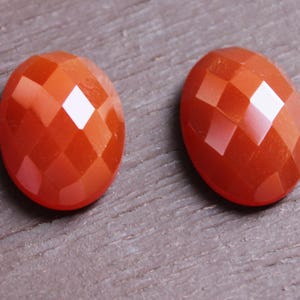 Natural Checker Board Cut Carnelian Oval Shape Gemstone Cabochon All ...