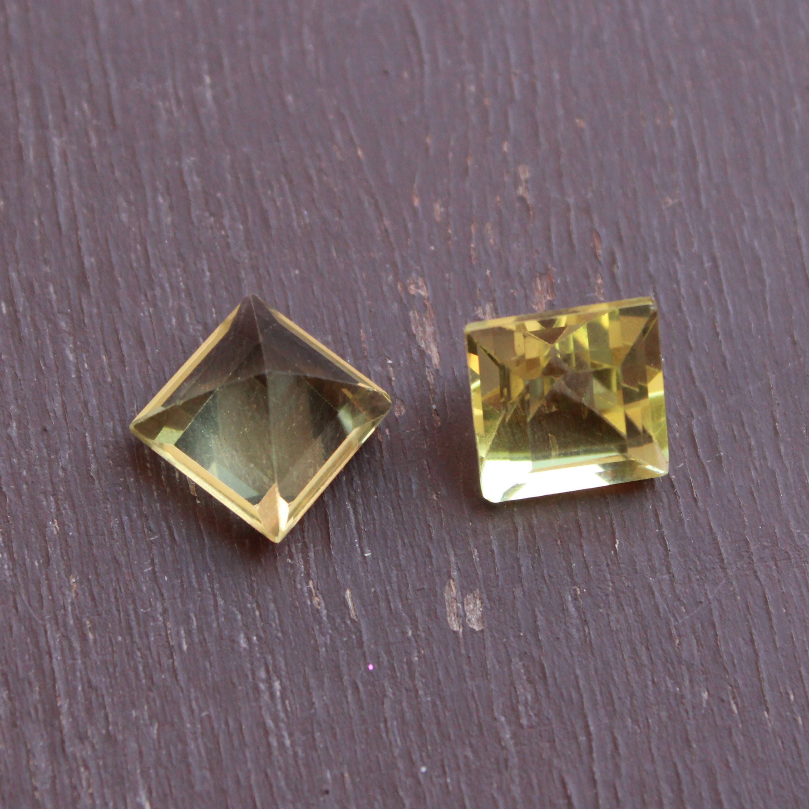 Natural Citrine Loose Table Cut Gemstone Square Shape | Etsy