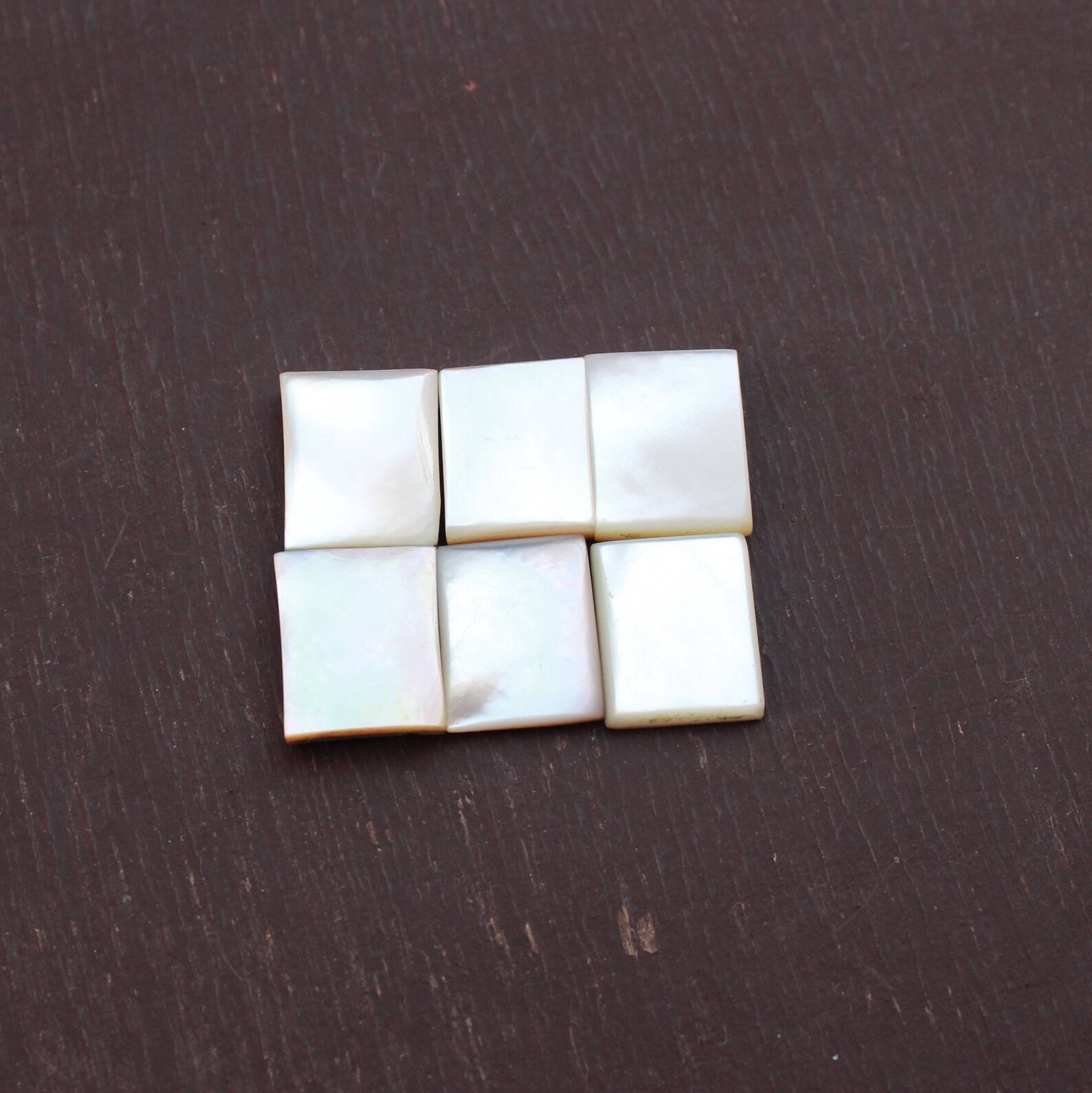 Natural White Mother of Pearl Rectangle Shape Calibrated Cabochon for ...