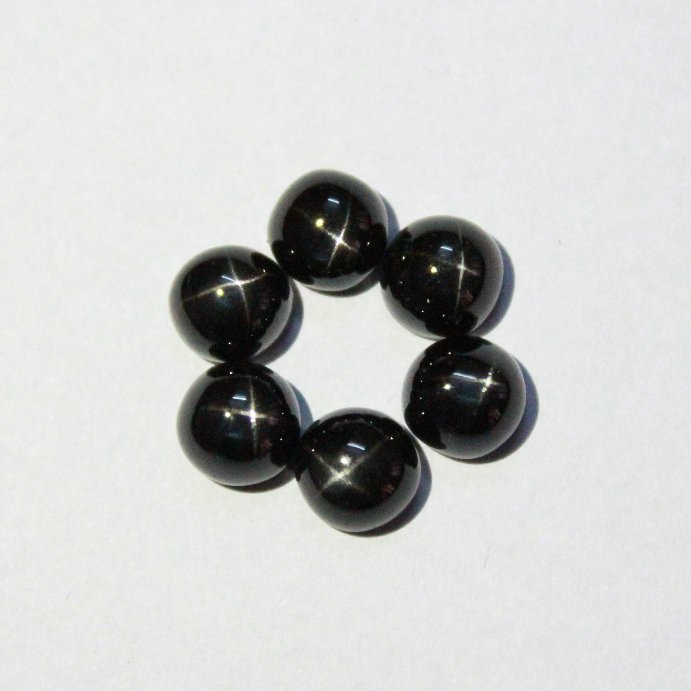 Natural Black Star Diopside Round Shape Flat Back Calibrated | Etsy