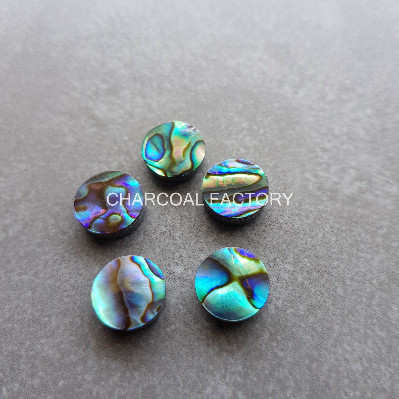 Abalone Shell, Natural Abalone Shell, Round Cabochon, Gemstones, Flat ...