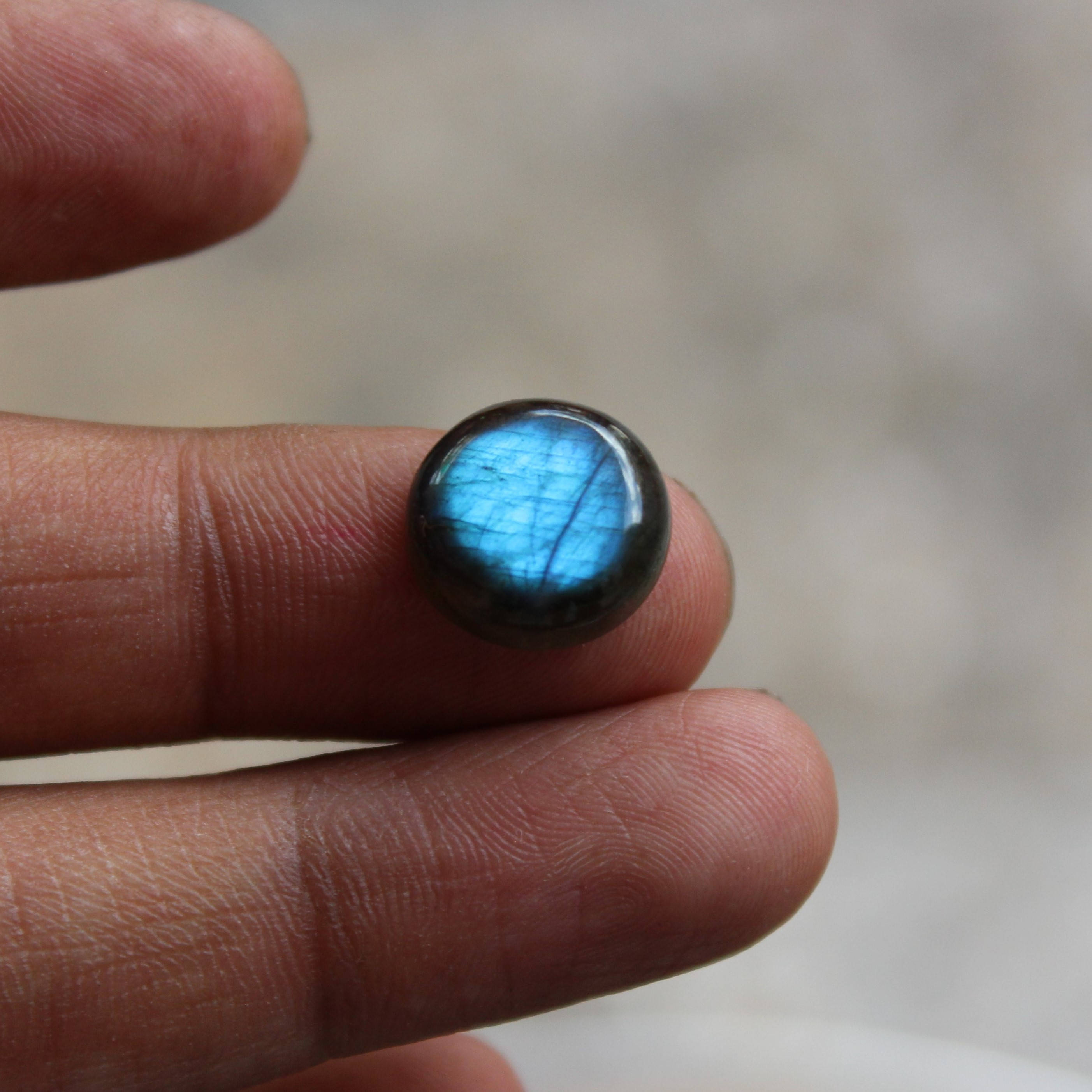 Natural Round Labradorite, Flatback Cabochon, Loose Calibrated Gemstone ...