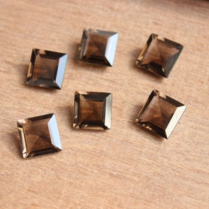 Natural Smoky Quartz Square Shape Gemstone Calibrated Sizes Available ...