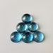Natural BLUE TOPAZ CABOCHON , Swiss Blue Topaz , Cabochons, Flat Back ...