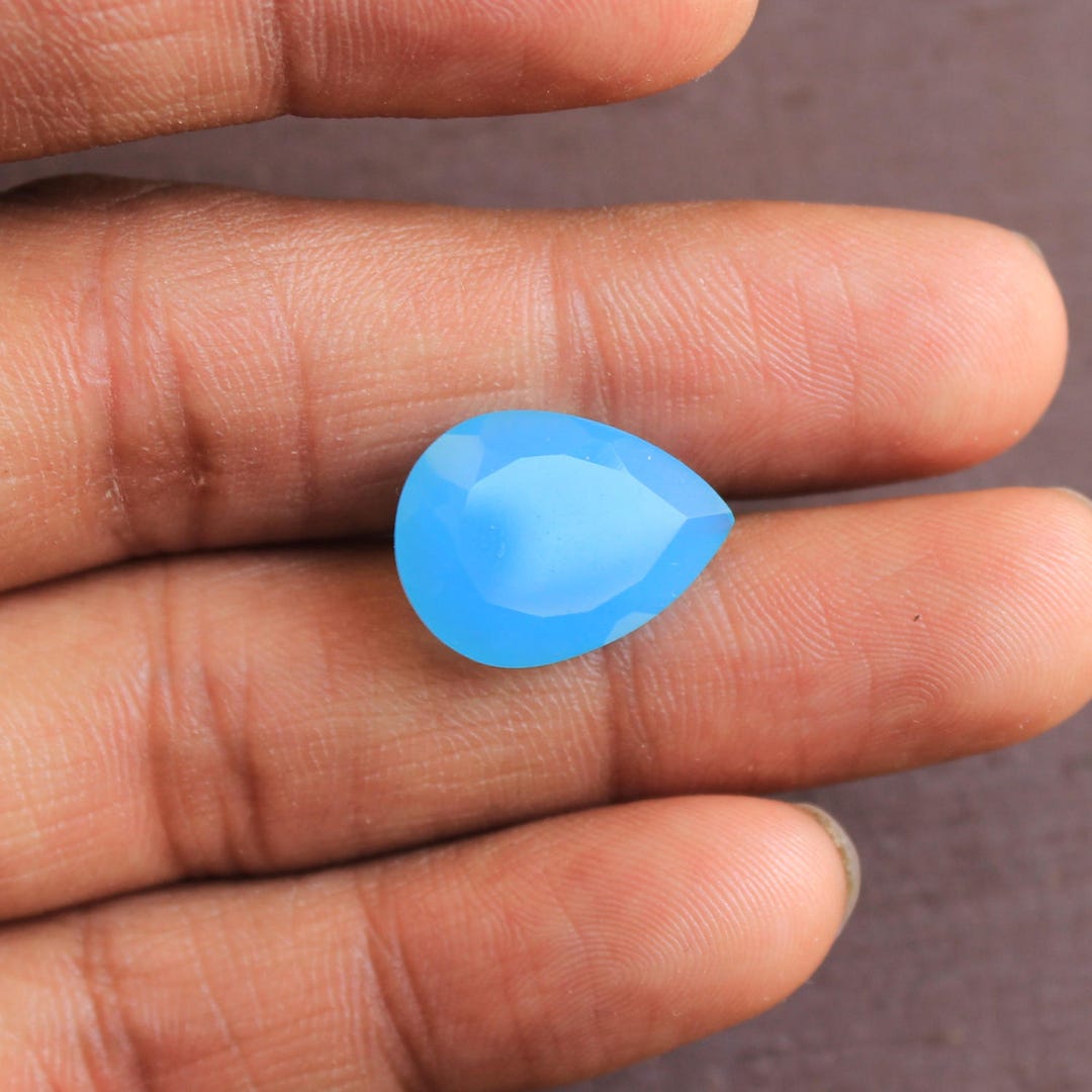 Drop Shape Blue Chalcedony Gemstone AAA Grade All Mm Sizes Available ...