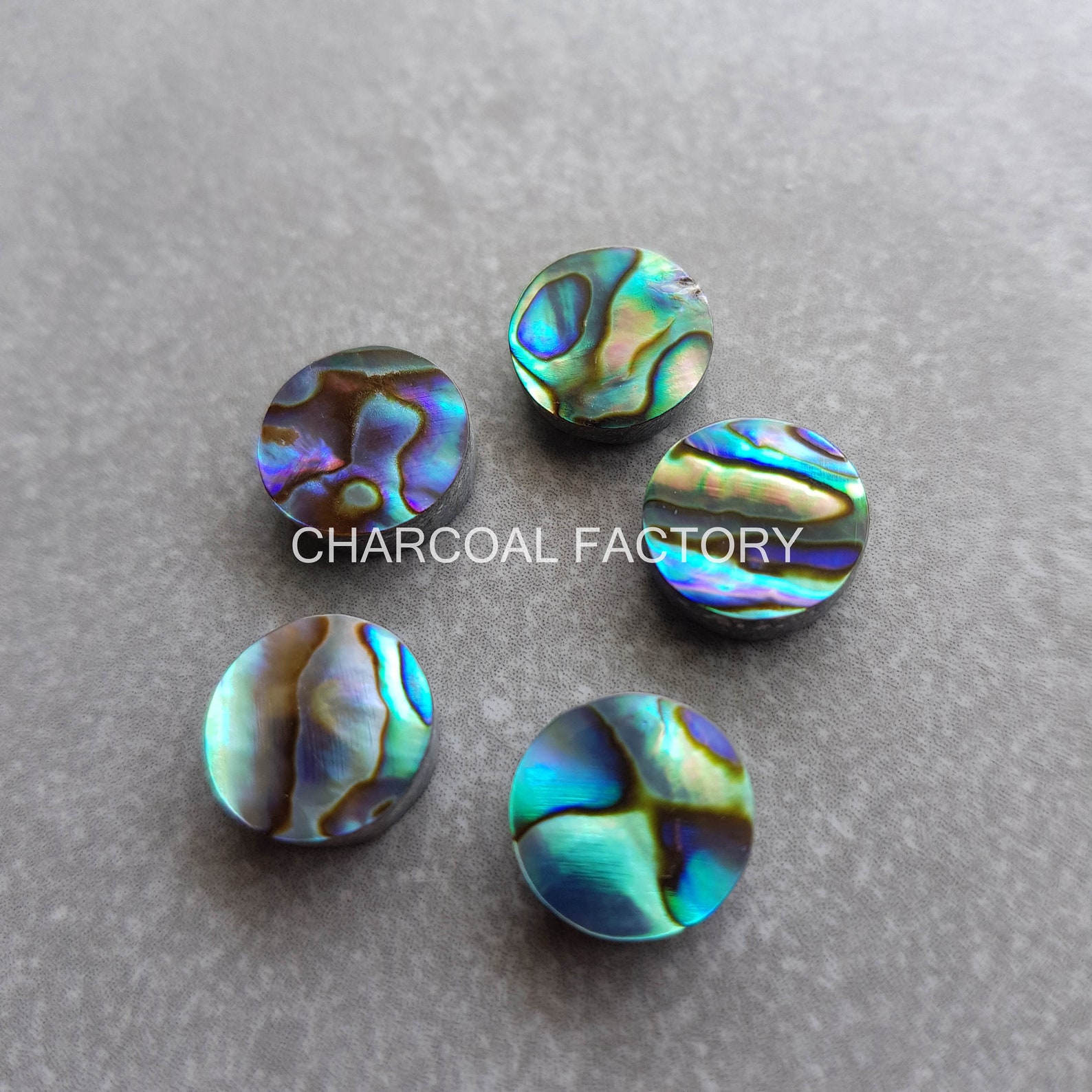 Abalone Shell, Natural Abalone Shell, Round Cabochon, Gemstones, Flat ...