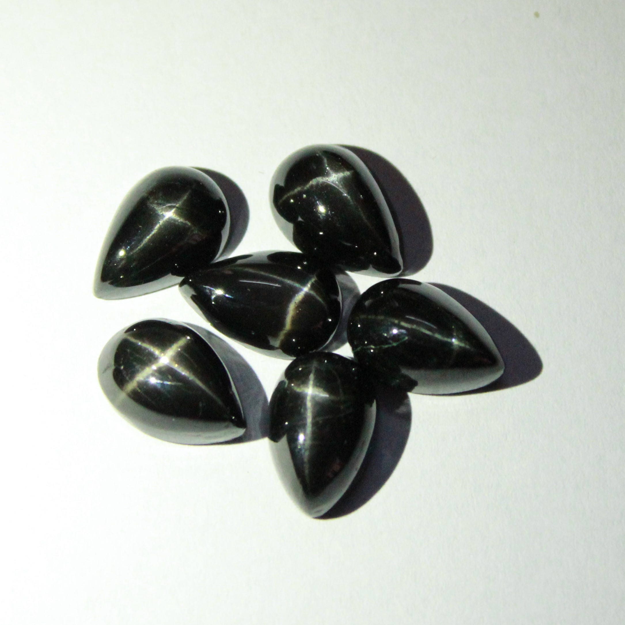 Natural Black Star Diopside Pear Shape Flat Back Calibrated - Etsy