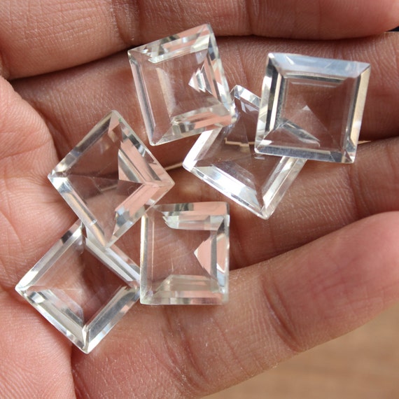 Natural Square Shaped Clear Quartz Crystal Gemstone Calibrated | Etsy