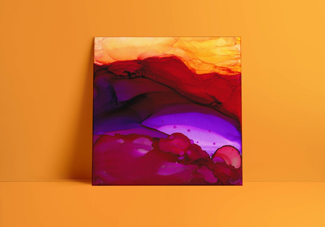 Ruby Fine Art Print in Multiple Sizes Abstract Landscape Painting in ...