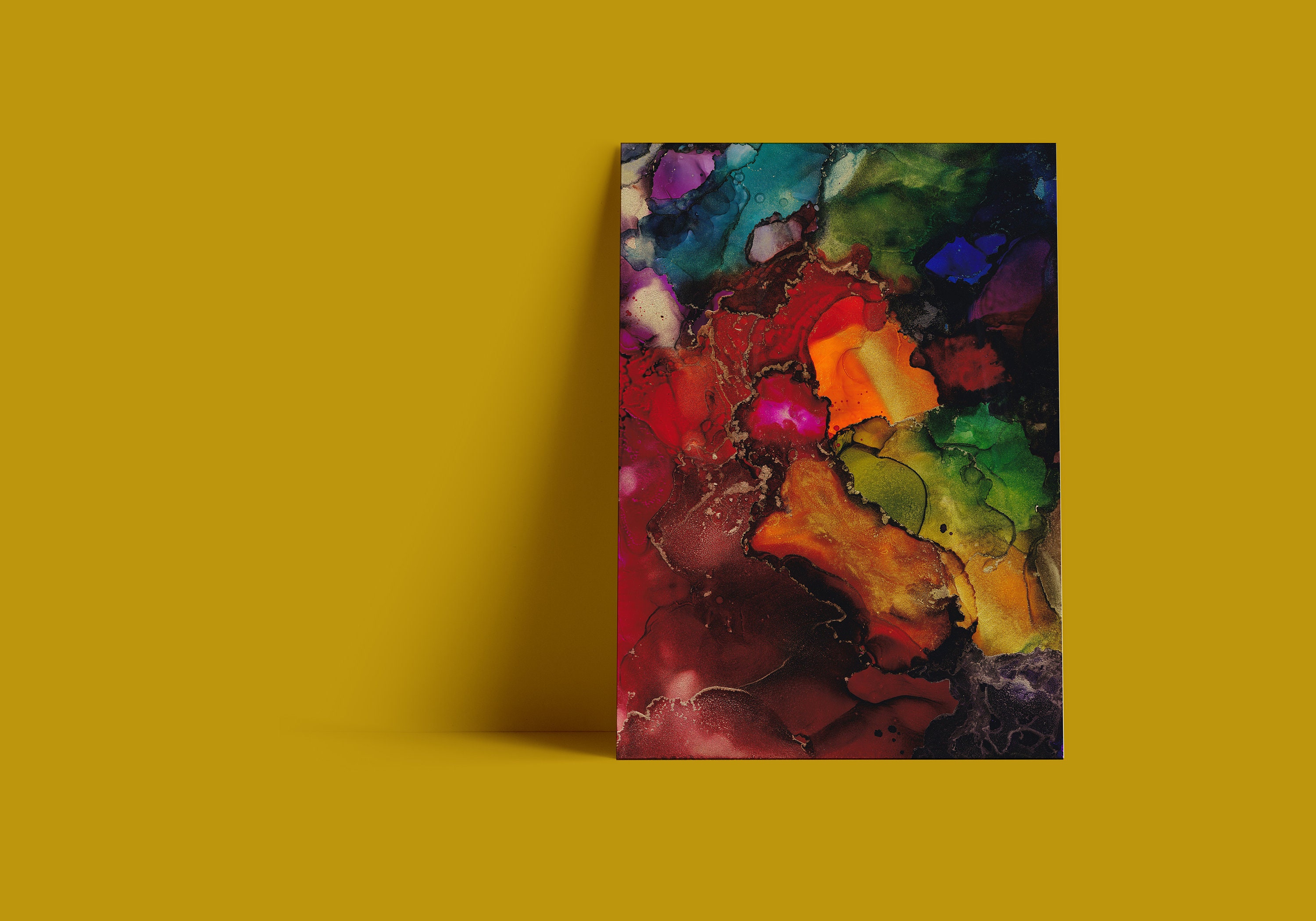 Jessamyn Fine Art Print in Rainbow Tones of Red Orange | Etsy