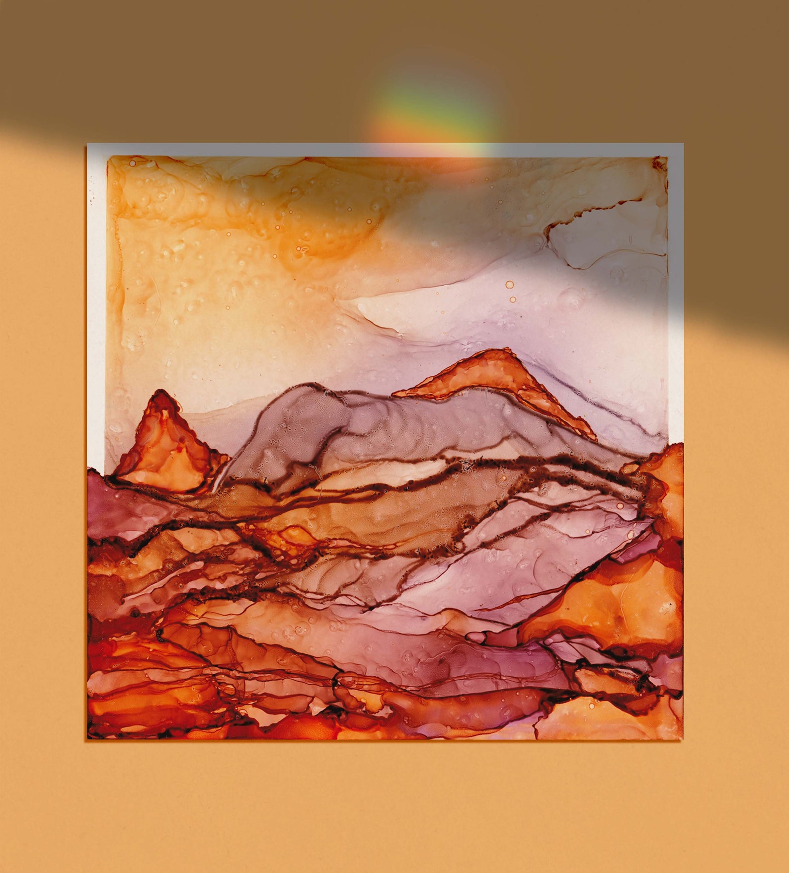 Maya Square Fine Art Print Burnt Orange Coral Peach Copper | Etsy