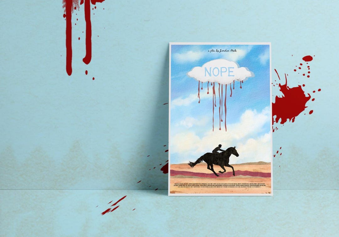 Nope Jordan Peele Fan Art Horror Hollywood Movie Poster Print Alt ...