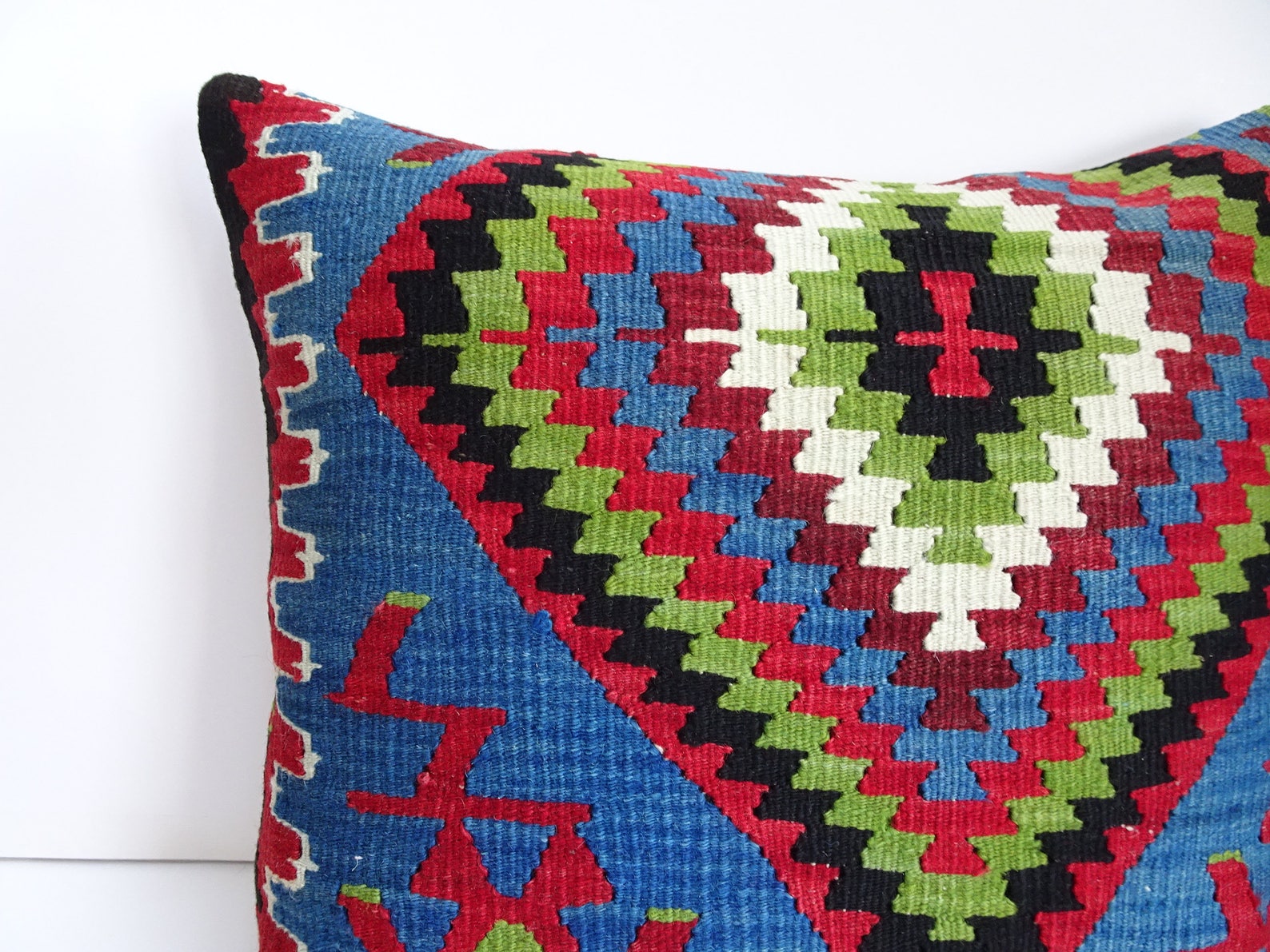 Blue Kilim Pillowarea Blue Kilim Rug Pillow20x20 Inch 50x50 - Etsy