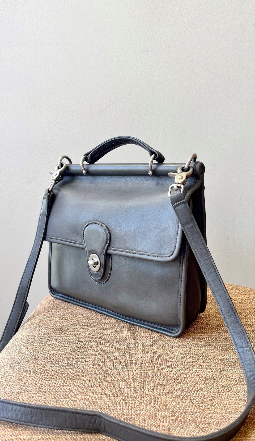 Vintage Coach Rare Gray Willis 9927 Made in US Authentic - Etsy