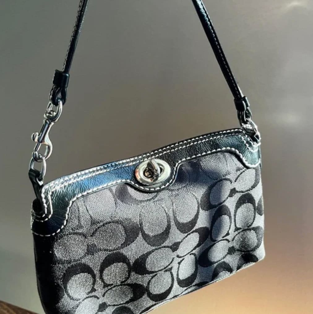 Vintage Coach Mini Bag Coach Black Signature Vintage Mini - Etsy