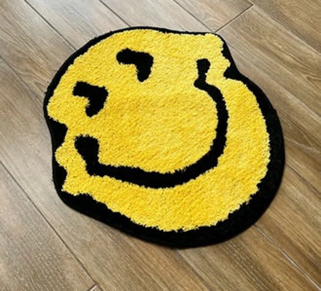Smiley Face Rug Any Colours - Etsy