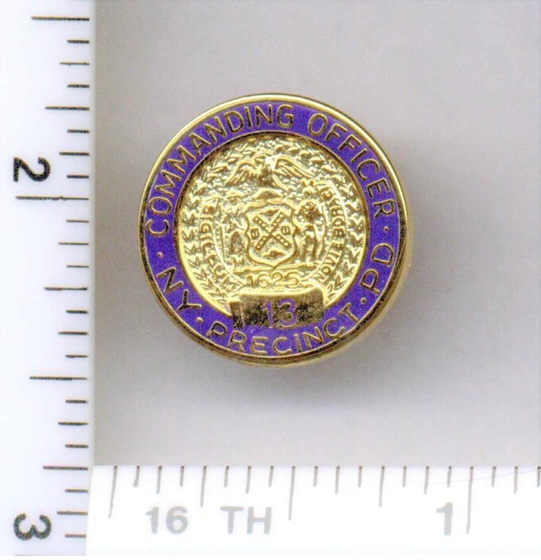 13th Precinct Commanding Officer Pin new York Police From the 1980's - Etsy
