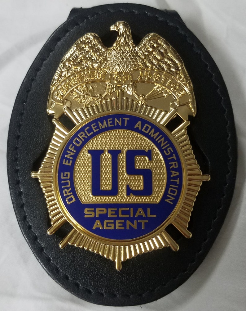 DEA Badge Cut-out Leather Belt Clip badge NOT Included - Etsy Canada