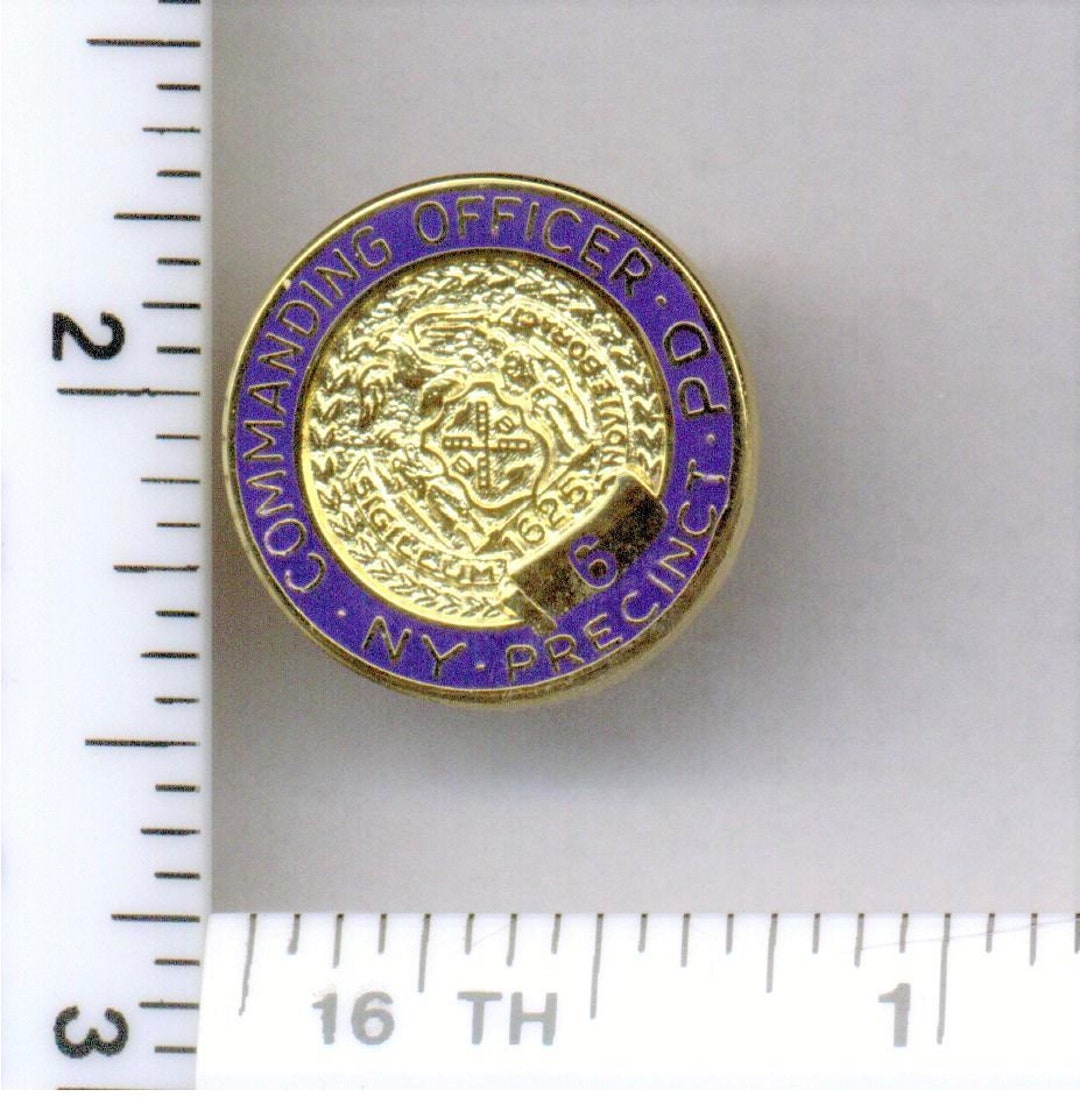 6th Precinct Commanding Officer Pin new York Police From the 1980's - Etsy