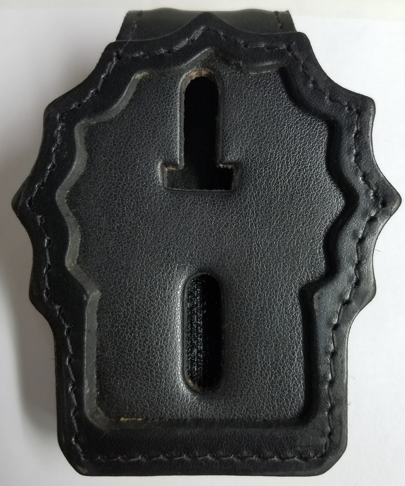 New York/new Jersey Style Detective-badge Cut-out Leather Belt Clip ...