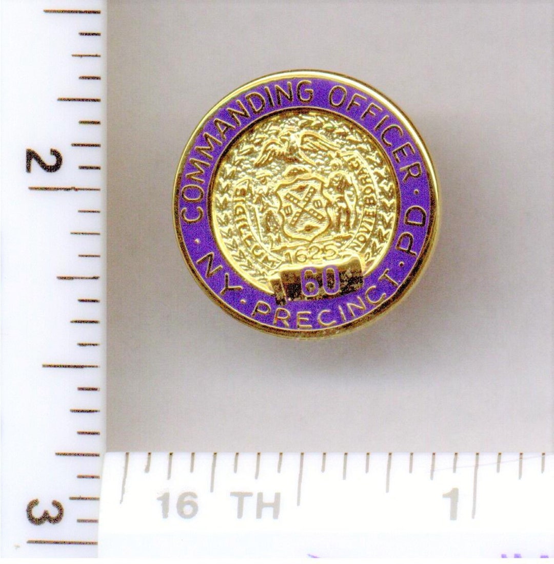 60th Precinct Commanding Officer Pin new York Police From the 1980's - Etsy
