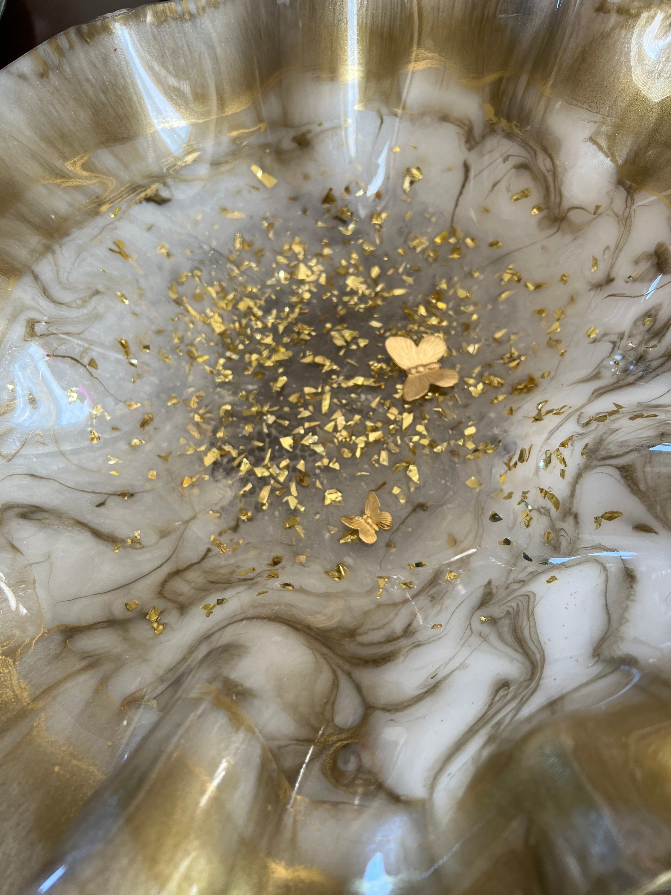 Butterfly Inspired Handmade Bowl, Resin Bowl, Decorative Butterfly Bowl ...