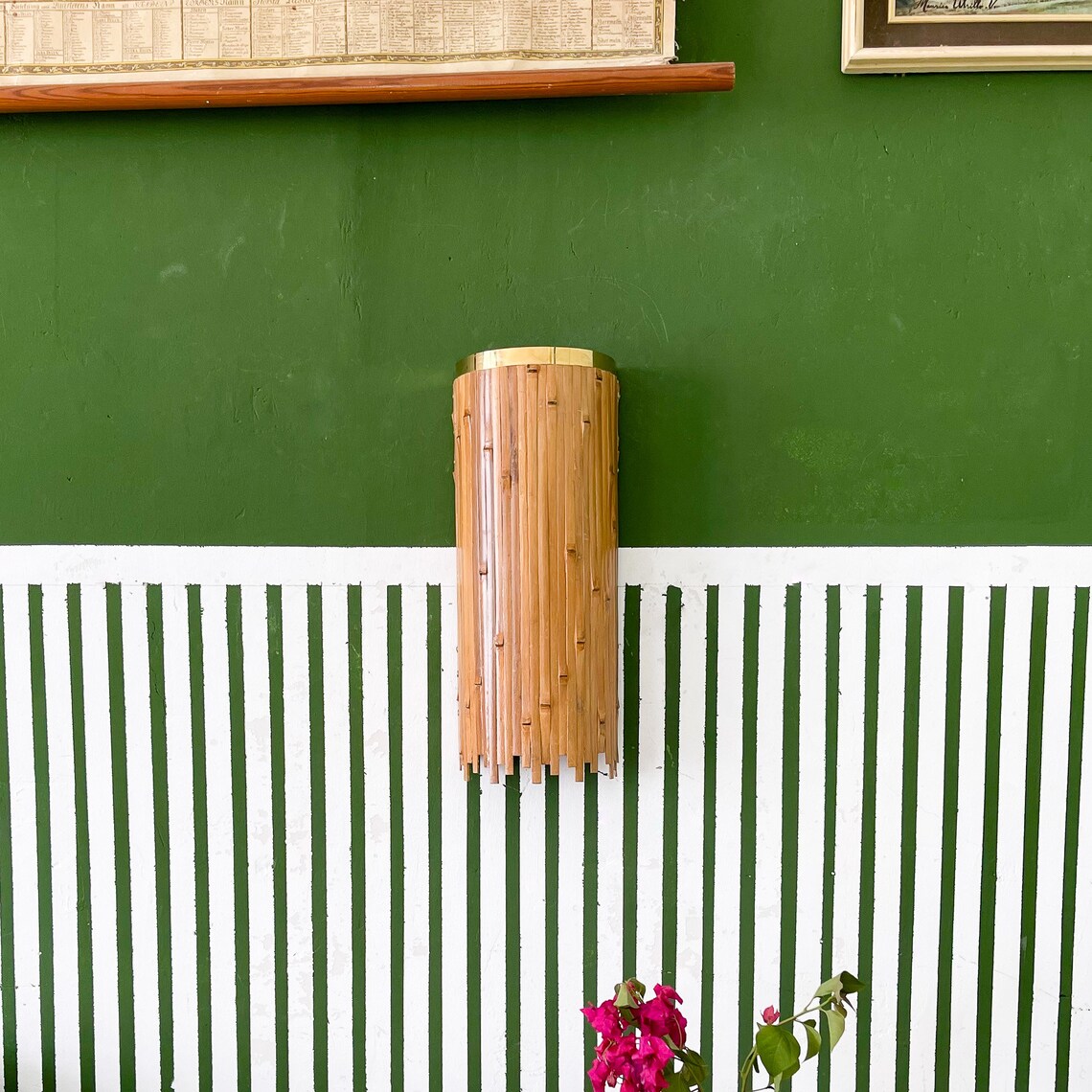 Bamboo Wall Scones Lamp Mid-century Style - Etsy