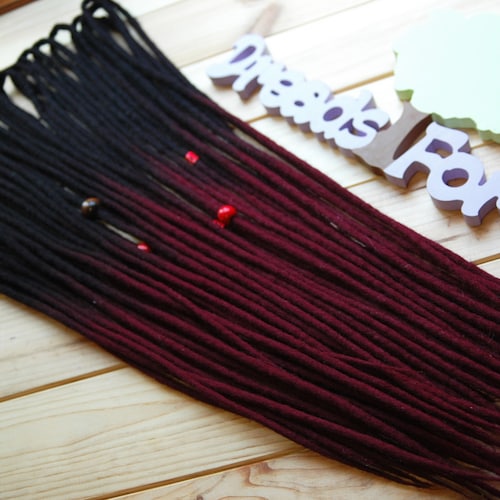 Wool Dreads Full Set DE Dreadlocks Extensions Double Ended - Etsy