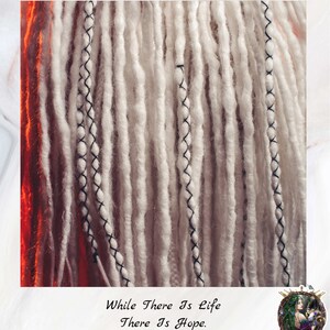 Natural Look Synthetic Double Ended White Dreads Hair Extensions ...