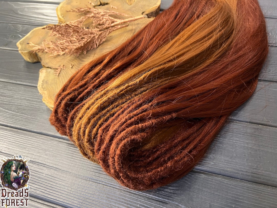 Natural Look Synthetic Dreadlocks Hand Maded Blend Shades of Red ...