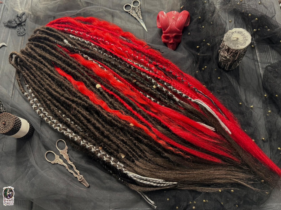 Cherry Mix DE Dreads: Brown, Chocolate, Red Boho Hair Extensions - Etsy