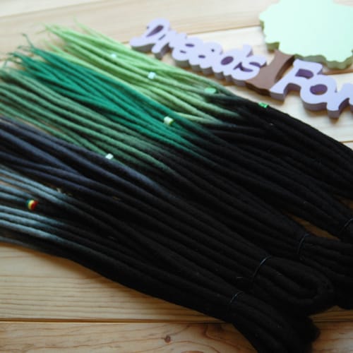 Wool Dreads Full Set DE Dreadlocks Extensions Double Ended - Etsy