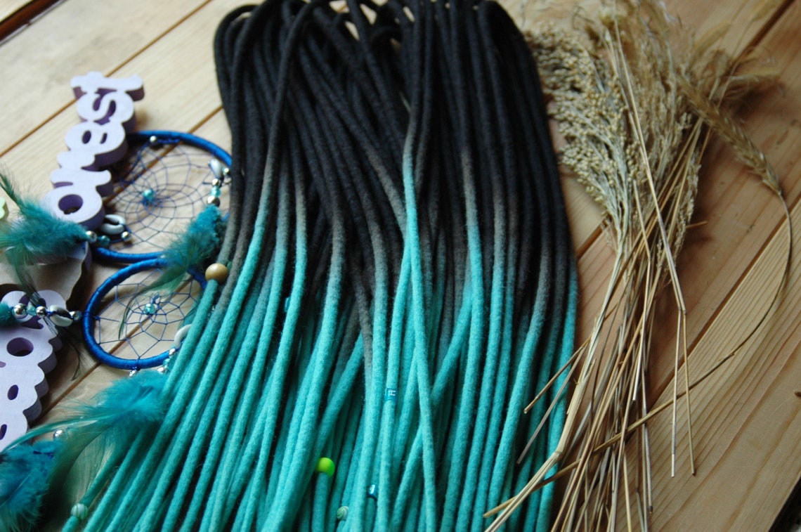 Wool Dreads Full Set DE Dreadlocks Extensions Double Ended - Etsy