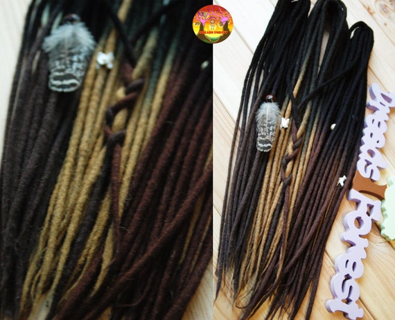 Wool Dreads Full Set DE Dreadlocks Extensions Double Ended | Etsy